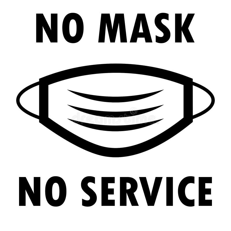 No Mask No Service Icon Design Stock Vector - Illustration of sign ...