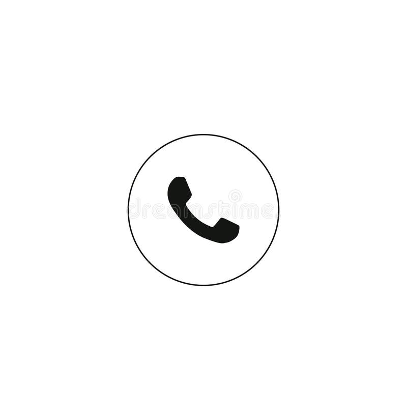 Rounded Telephone Receiver Icon, Phone Icon, Contact Symbol Stock ...