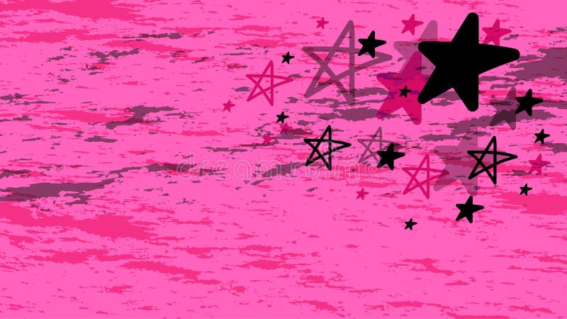 Black Pink Punk Rock Stars Banner Stock Vector - Illustration of ...