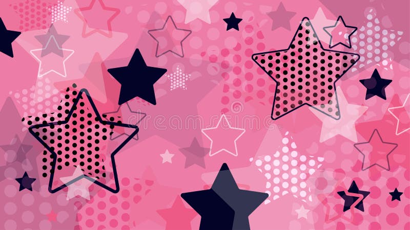Black Pink Punk Rock Stars Banner Stock Vector - Illustration of ...