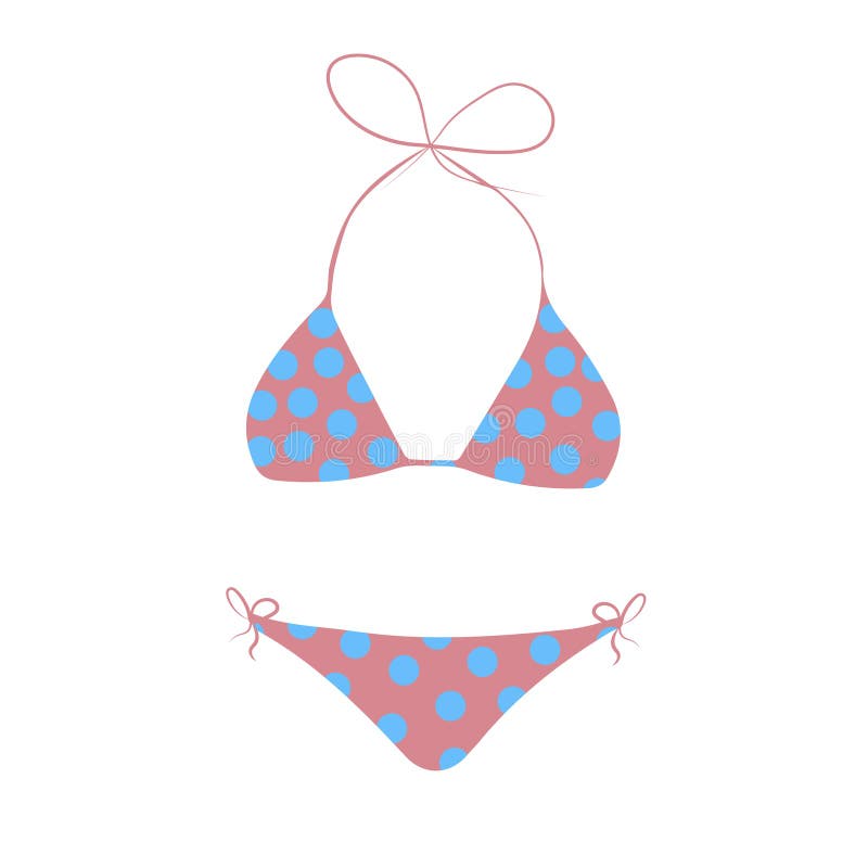 Fashionable Women Swimsuit Bikini Vector Icon. Stock Vector ...