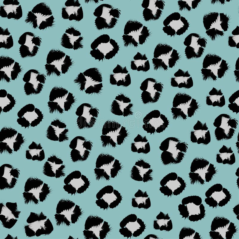 Leopard Seamless Vector Pattern. Imitation of Wool and Leopard Spots on ...