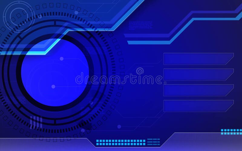 Abstract Digital Blue Element on Blue Background Stock Illustration ...
