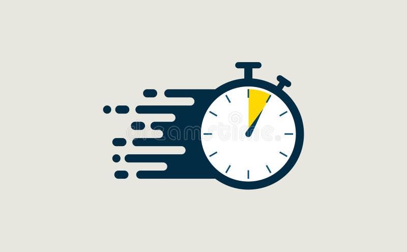 Stopwatch Fast Quick Timely Delivery Flat Icon Stock Vector ...