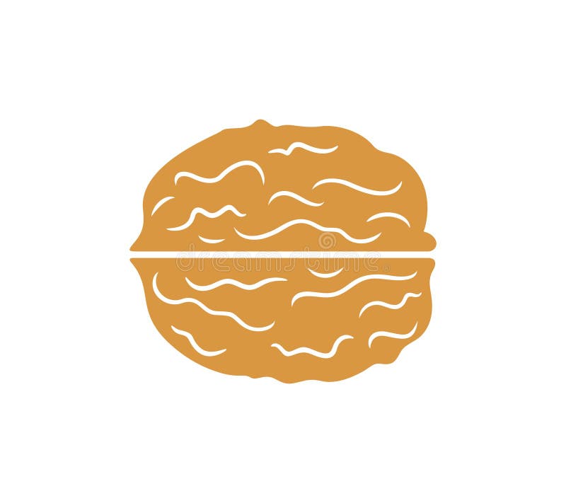 Walnut Logo. Isolated Walnut on White Background Stock Vector ...