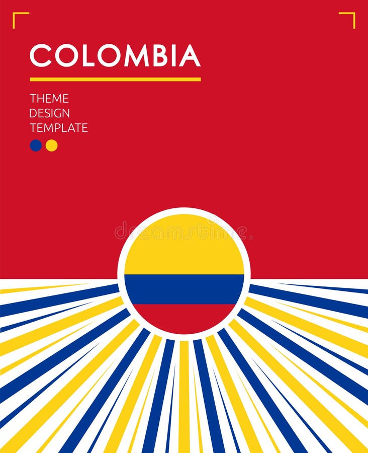 Colombia Nation Patriotic Theme, Vector Illustration. Stock Vector ...
