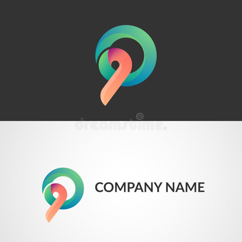 Q Initial Design Logo Template Stock Vector - Illustration of blue ...