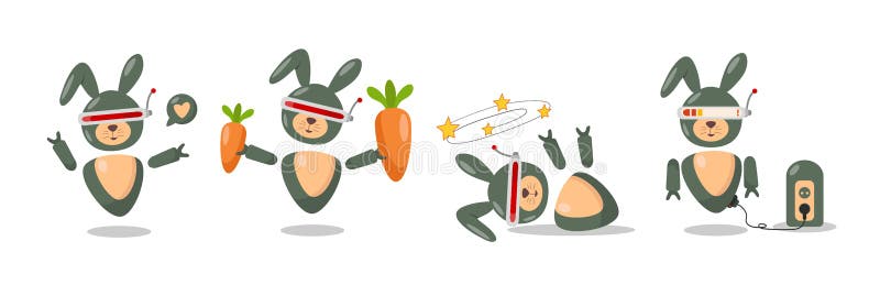 Robotic Rabbit Stock Illustrations – 399 Robotic Rabbit Stock ...