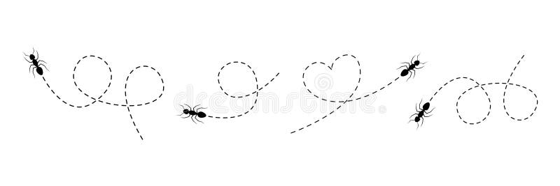 Line of Ants stock vector. Illustration of team, insect - 7134297
