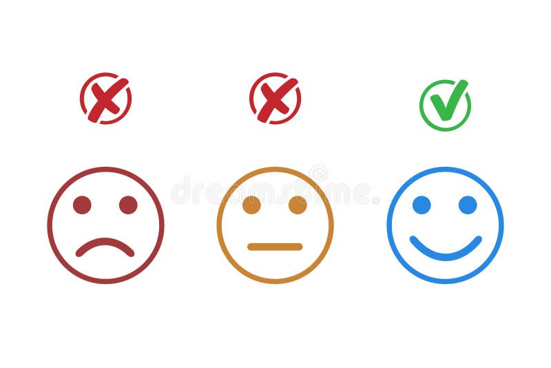 Choosing a Happy Smile on Your Face, Good Feedback Rating and Positive ...
