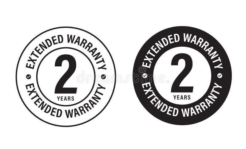 2 Year Extended Warranty Vector Symbol Stock Vector - Illustration of ...