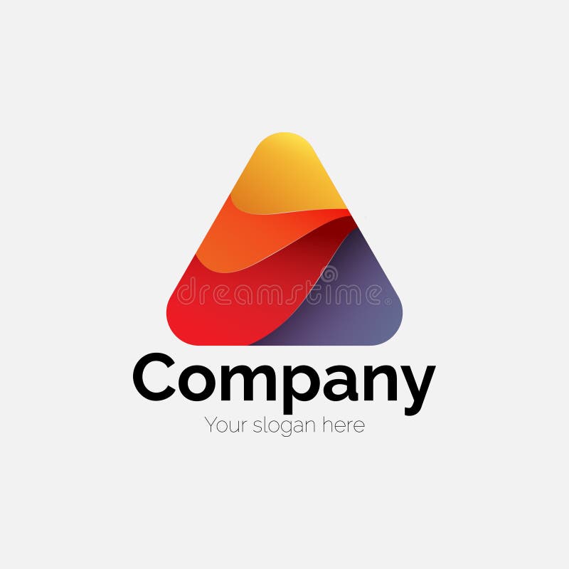 4 Gradient Triangle Logotype Stock Vector - Illustration of element ...