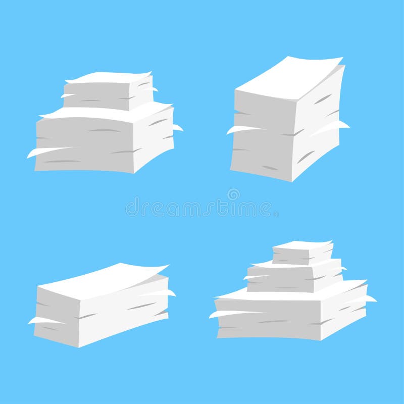 Stack of Paper Vector Isolated Stock Vector - Illustration of isolated ...