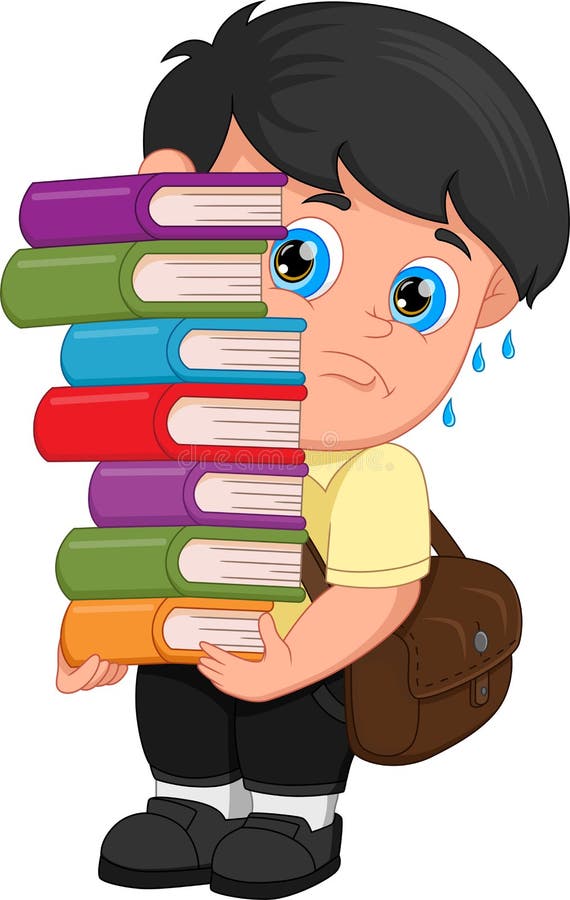 Young Boy Bring Pile Books Stock Illustrations – 10 Young Boy Bring ...