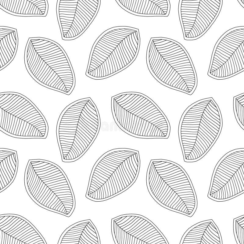 Seamless Pattern from Striped Large Leaves. Stock Illustration ...
