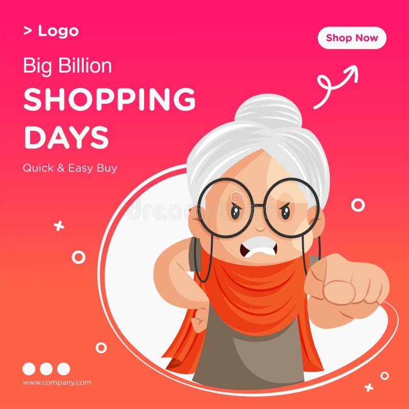 Big Billion Shopping Shopping Days Banner Design. Stock Vector ...