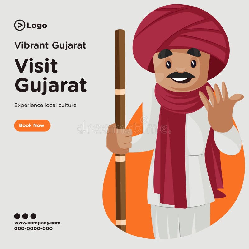 Vibrant Gujrat Banner Design Stock Vector - Illustration of background ...