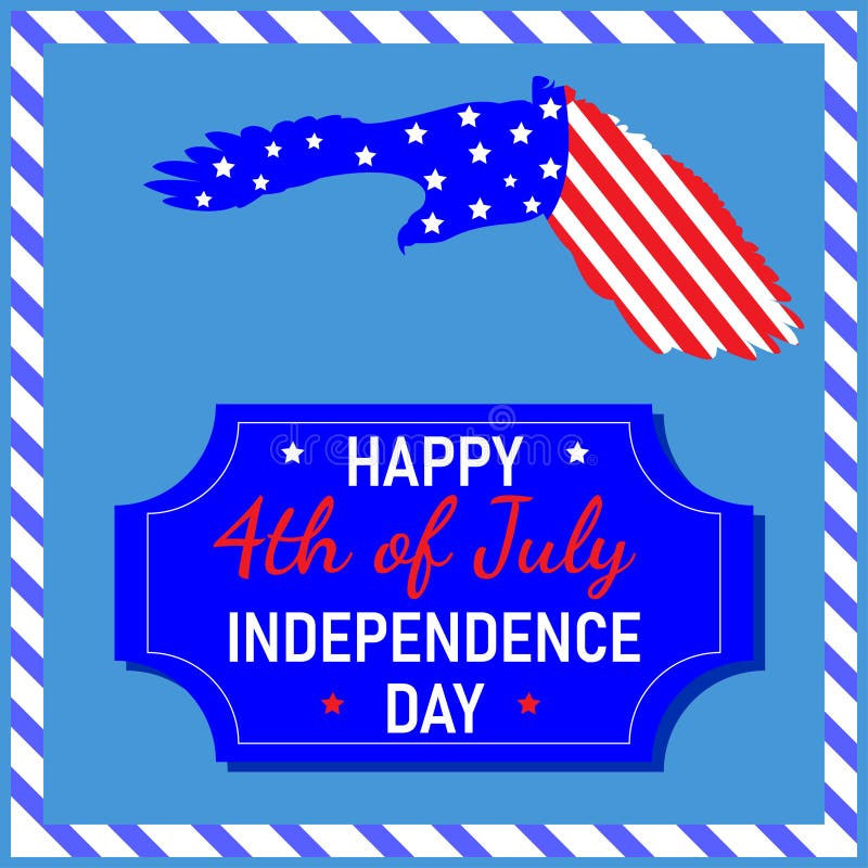 Happy Fourth July Holiday in USA. American Independence Day Greeting ...