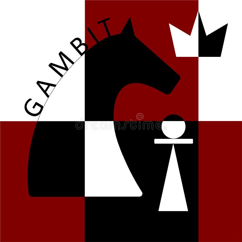 Composition with a Knight Pawn and a King Stock Vector - Illustration ...