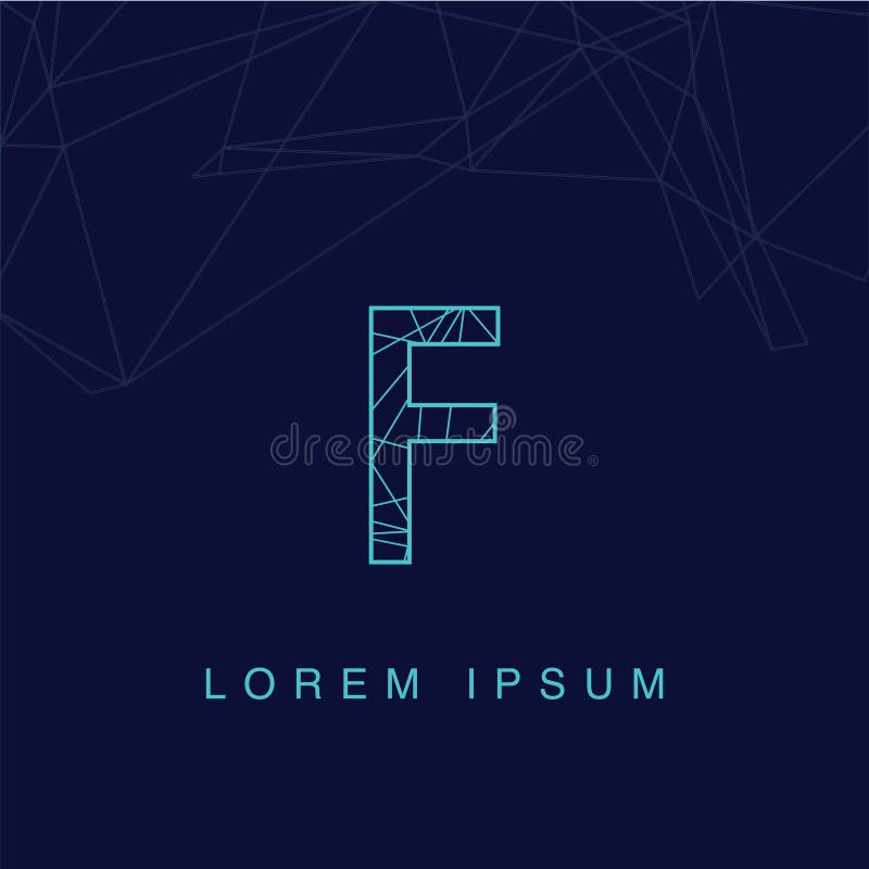 Letter F Logo, Online Font, Technology Font Stock Vector - Illustration ...