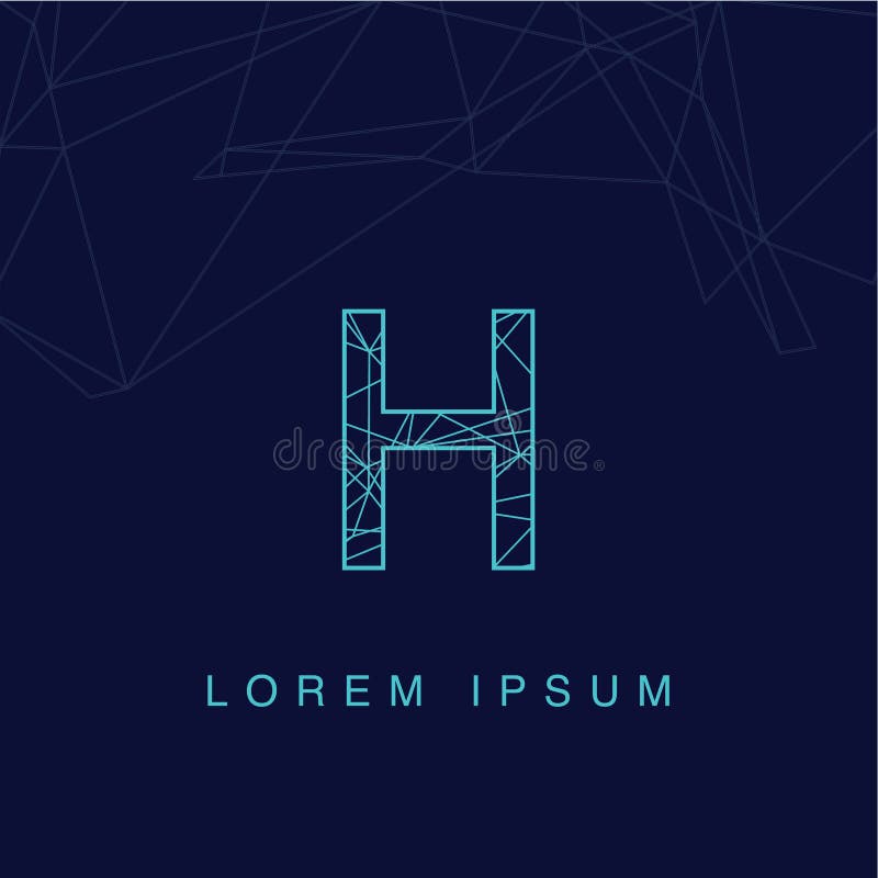 Letter H Logo, Online Font, Technology Font, Science Stock Vector ...