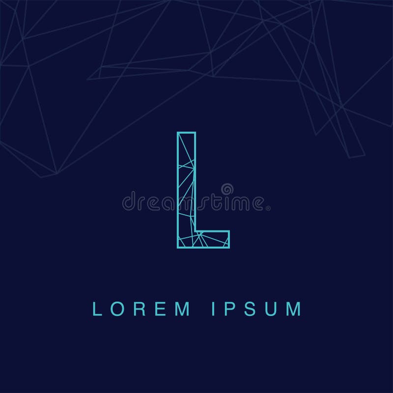 Letter L Logo, Online Font, Artificial Intelligence Font, Science Stock ...