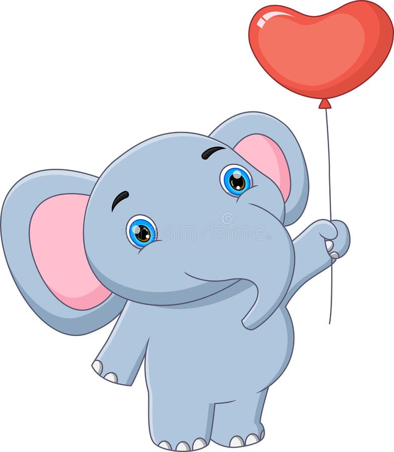 Cartoon Baby Elephant Balloon Stock Illustrations – 2,267 Cartoon Baby ...