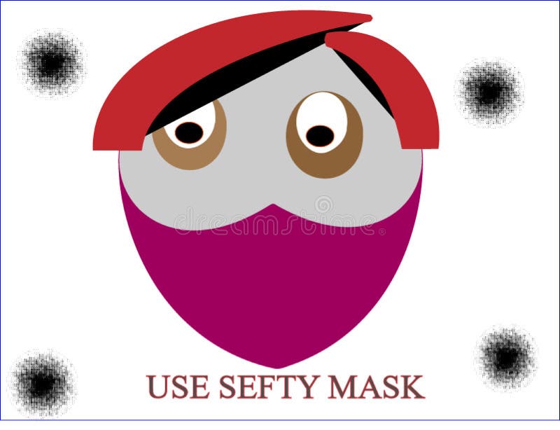 Mask LOGO, Wall Sticker Red Ponk Covid-19 Mask Safety Mask Stock ...