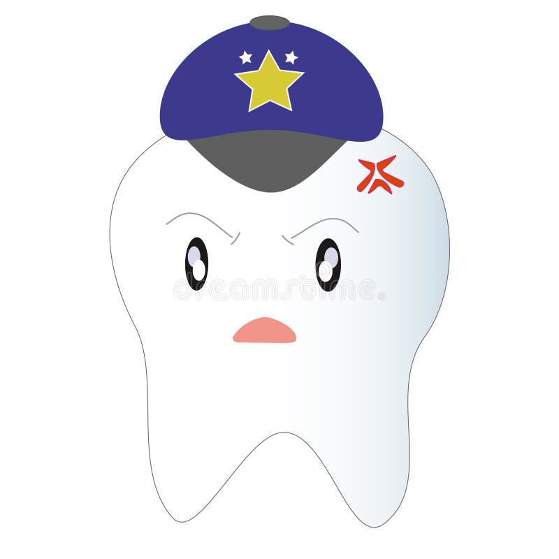 Illustration of Angry Boy Tooth Stock Vector - Illustration of vector ...