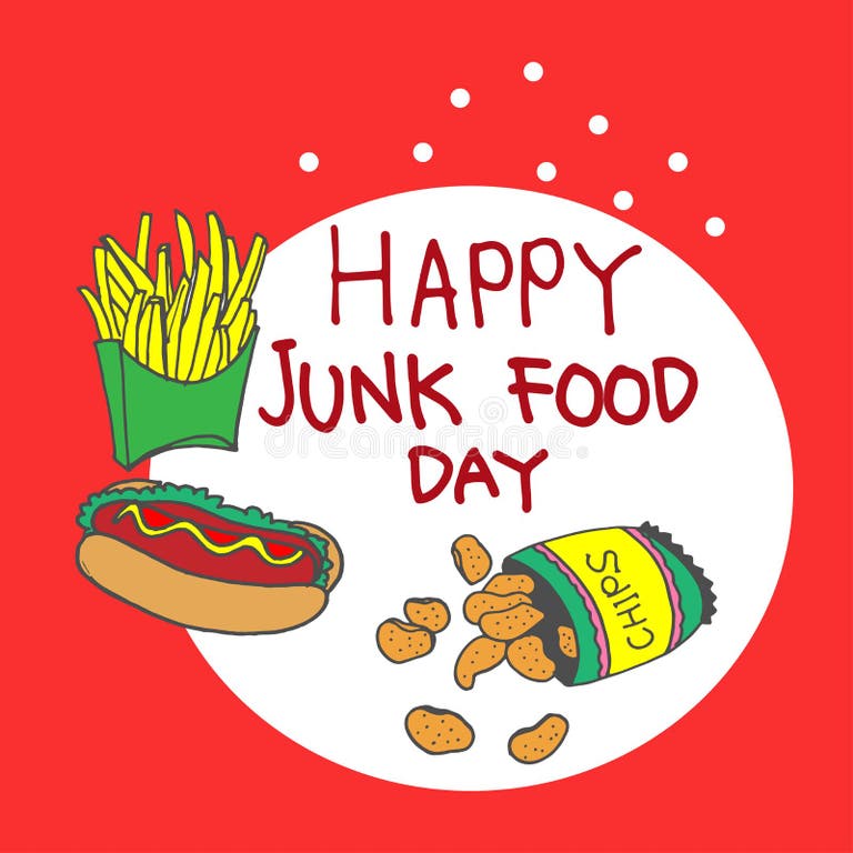 Celebrate National Junk Food Day with Fun Doodles and Hand-Drawn ...