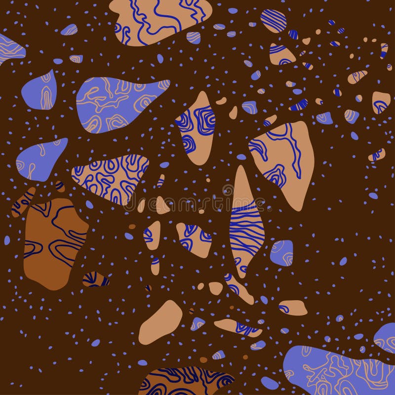 Abstract Pattern with Rocks and Stones Stock Vector - Illustration of ...