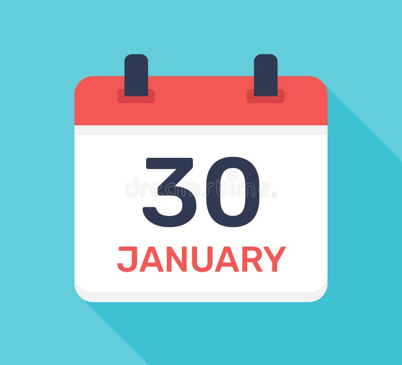 January 30 Calendar Icon. Vector Illustration Stock Vector ...