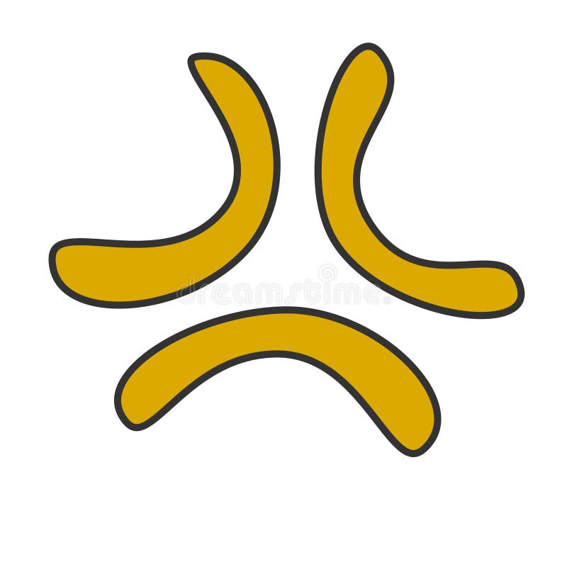 Illustration of Yellow Annoyed Symbol Stock Illustration - Illustration ...