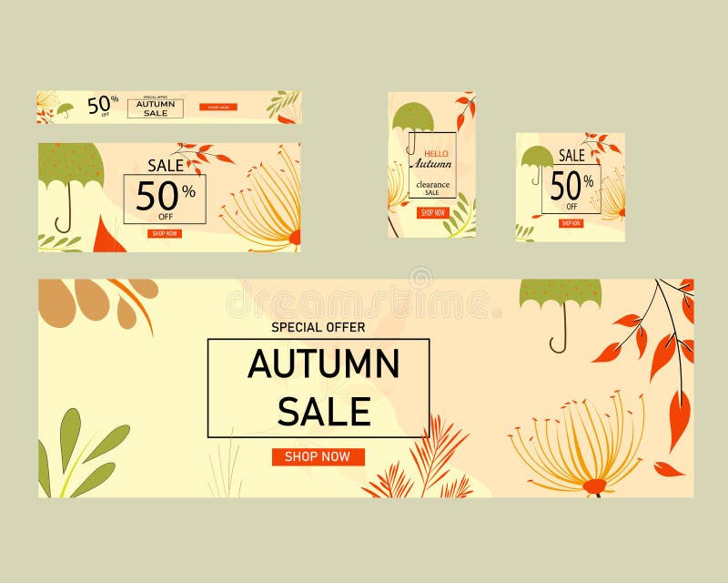 Web Banner Design Template with Sale Special Offer Typography Elements ...