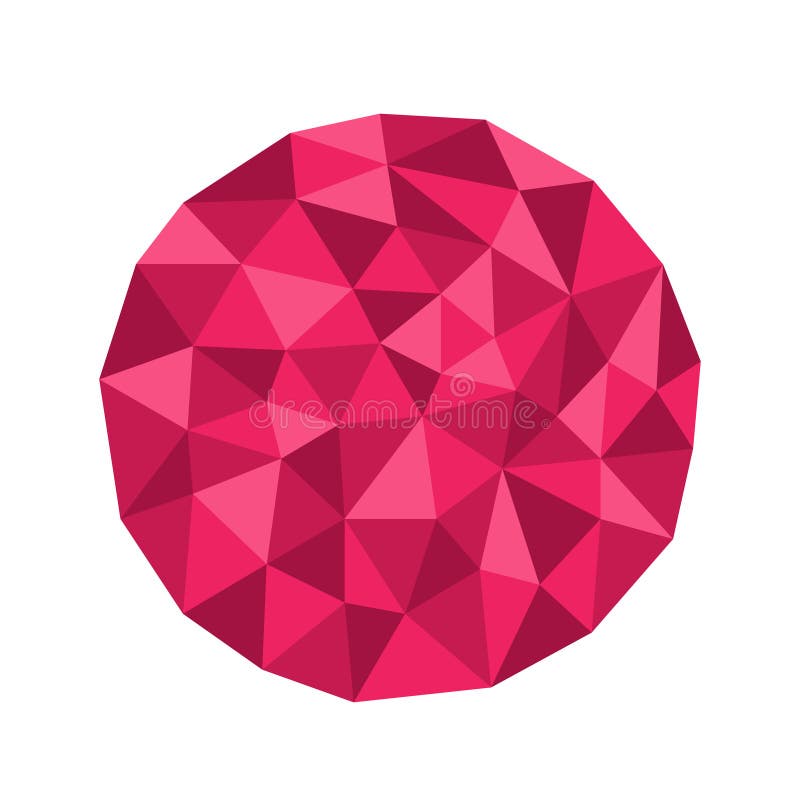Polygonal Geometric Round Crystal Stock Vector - Illustration of globe ...