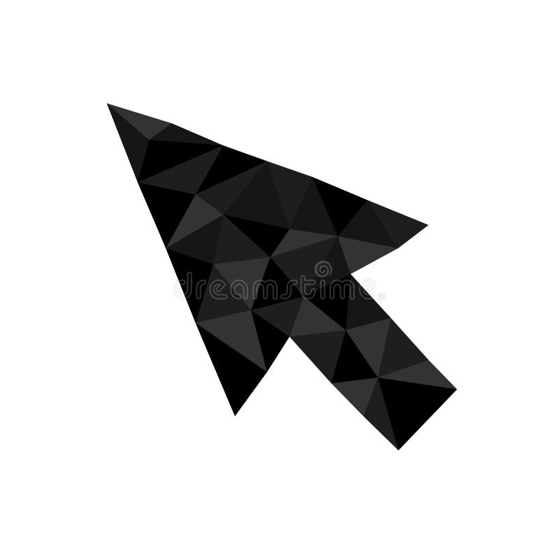 Polygonal Geometric Crystal Cursor Stock Vector - Illustration of ...