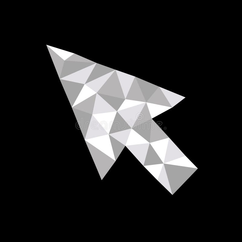 Polygonal Geometric Crystal Cursor Stock Vector - Illustration of ...