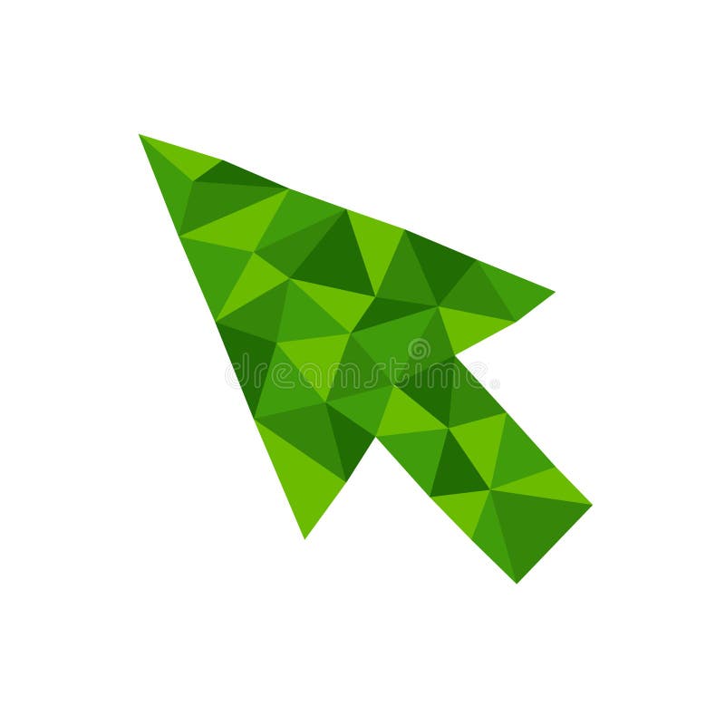 Polygonal Geometric Crystal Cursor Stock Vector - Illustration of ...