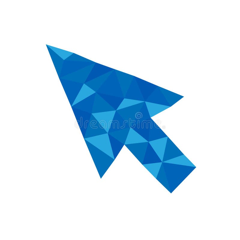 Polygonal Geometric Crystal Cursor Stock Vector - Illustration of click ...