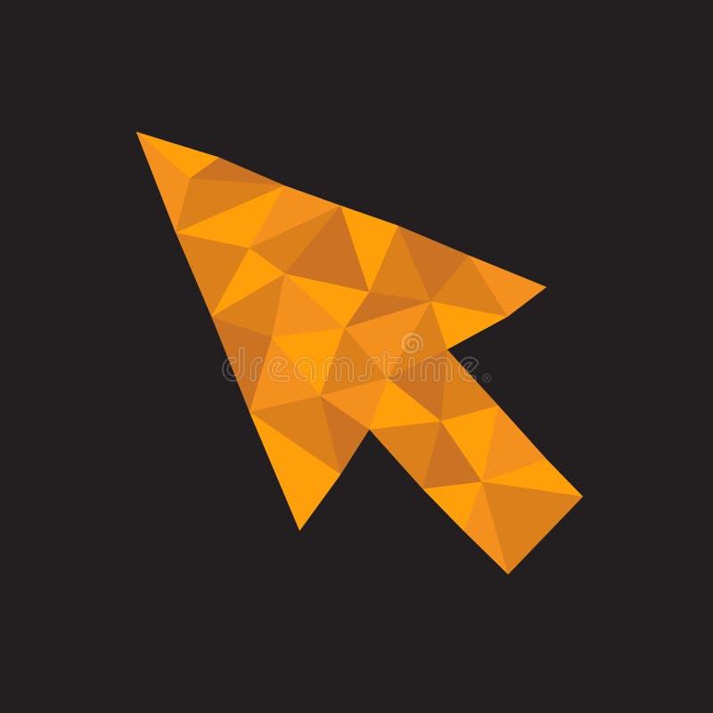 Polygonal Geometric Crystal Cursor Stock Vector - Illustration of ...