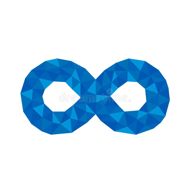 Polygonal Geometric Crystal Infinity Stock Vector - Illustration of ...