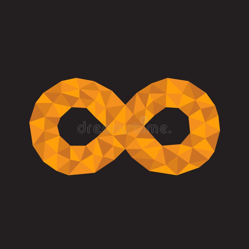 Polygonal Geometric Crystal Infinity Stock Vector - Illustration of ...