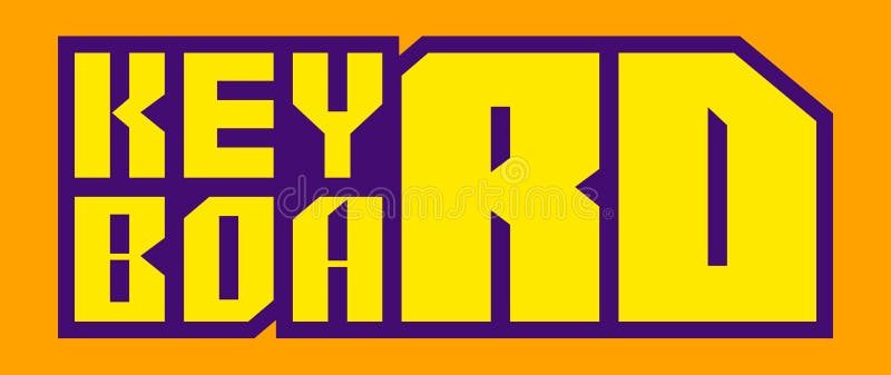 Keyboard Vector Monogram Emblem Design. Stock Vector - Illustration of ...