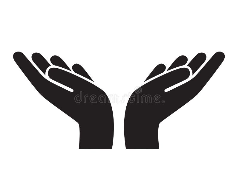 Hands Gesture Icon. Support, Peace and Care Vector Illustration Stock ...