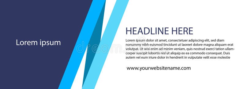 Simple Web Banner Template Design Stock Vector - Illustration of number ...