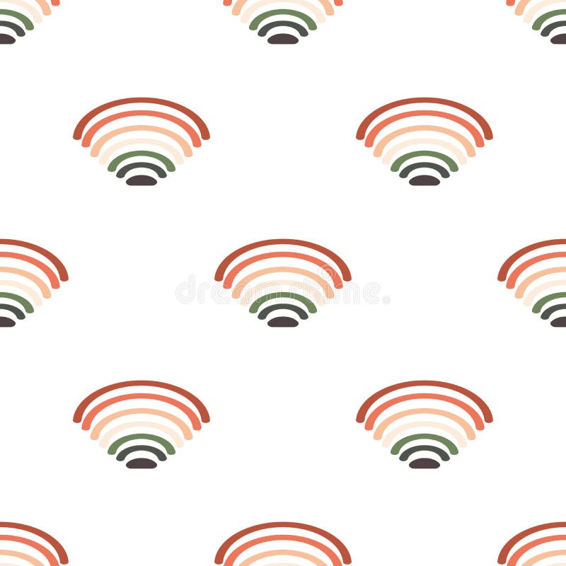 Multi-colored Arc Curved Lines. Seamless Pattern Stock Vector ...