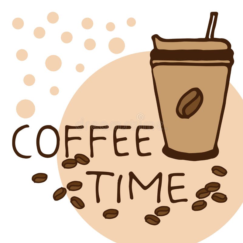Celebrate Coffee Time with Hand-Drawn Lettering and Illustration of ...