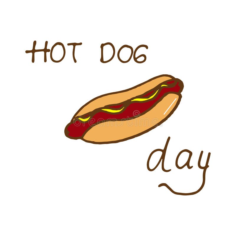 Indulge in Deliciousness: Hand-Drawn Hot Dog Lettering and Illustration ...