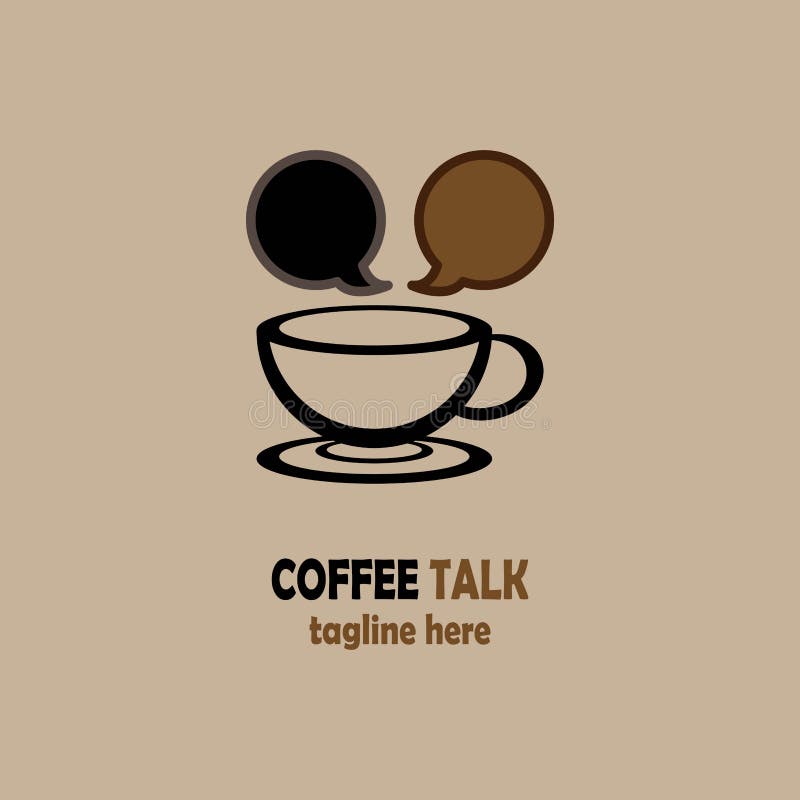 Coffee Talk Logo. Business Meeting Icon Stock Vector - Illustration of ...