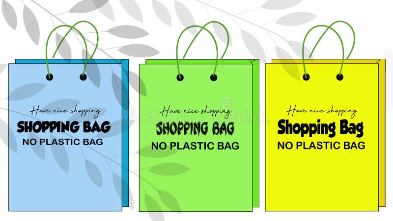 Shopping Bag in Three Colour by Illustration Stock Illustration ...
